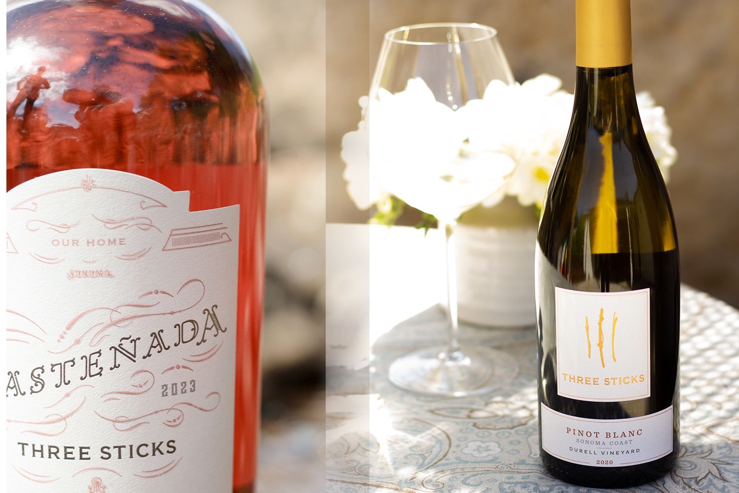 Casteñada Rosé & Pinot Blanc Release - Three Sticks